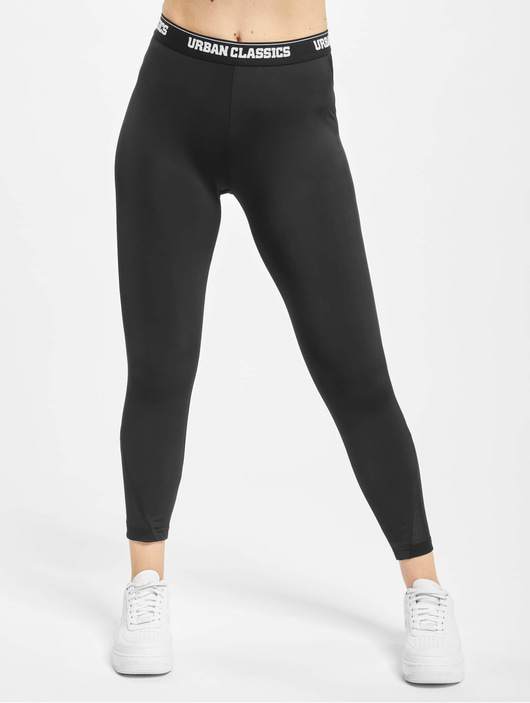 Urban Classics Damen Legging Tech Mesh Pedal Pusher In Schwarz 749887